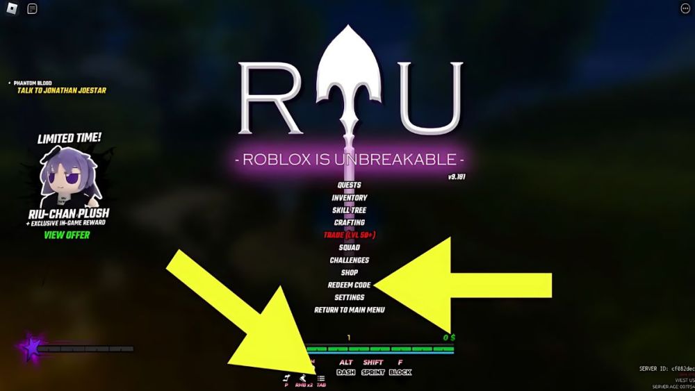 Code Roblox Is Unbreakable mới nhất 11/2025 nhận arrow, x2 Exp